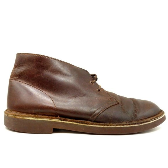 Clarks | Shoes | Clarks Brown Leather Casual Lace Up Chukka Ankle Boots ...